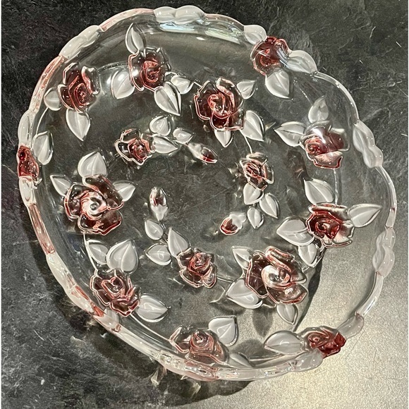 Mikasa | Dining | Mikasa Bella Rosa 3 Platter Round Crystal Flower ...